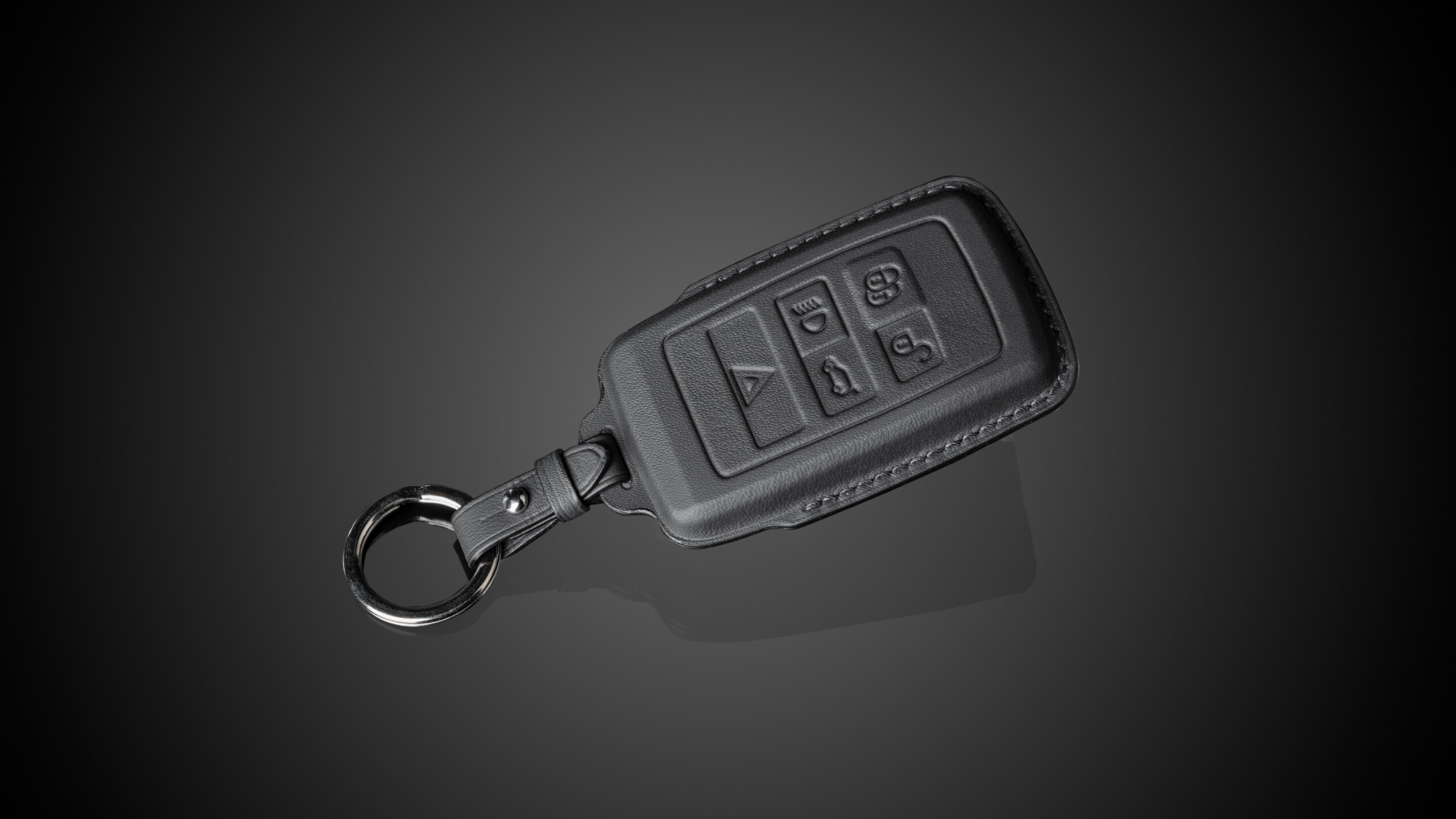 Leather key cover black BRABUS for Range Rover