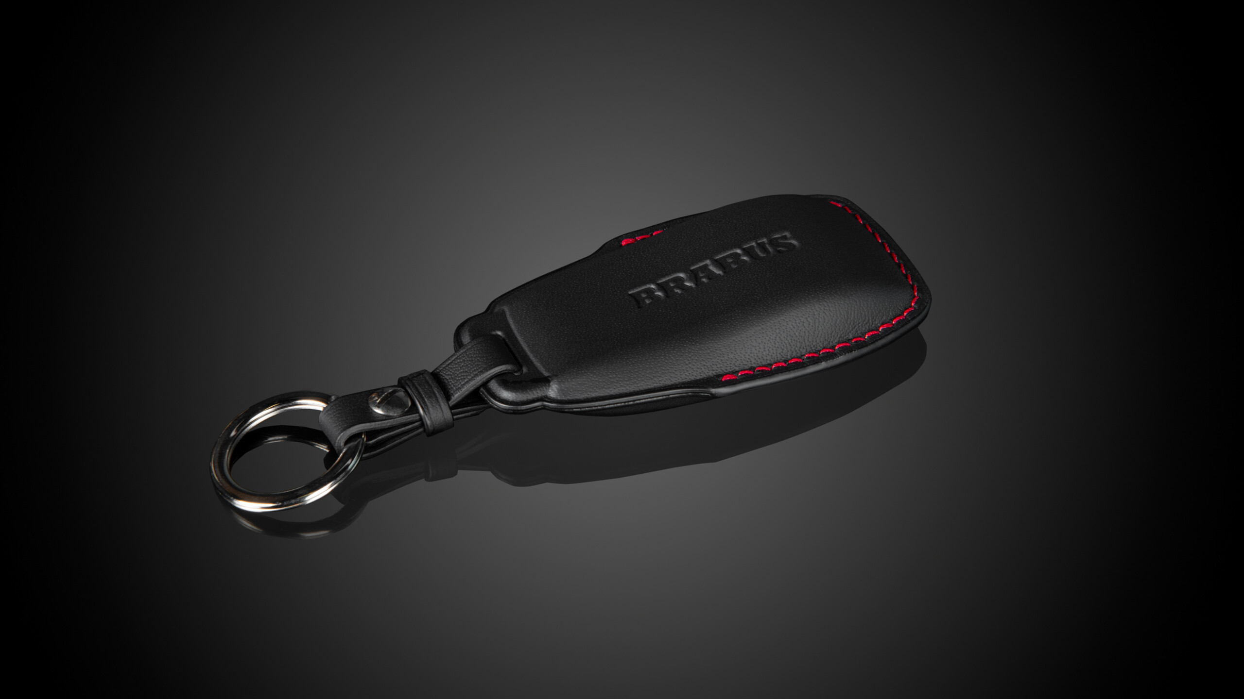 Leather key cover black-red Mercedes W 463A G 350 - G 500