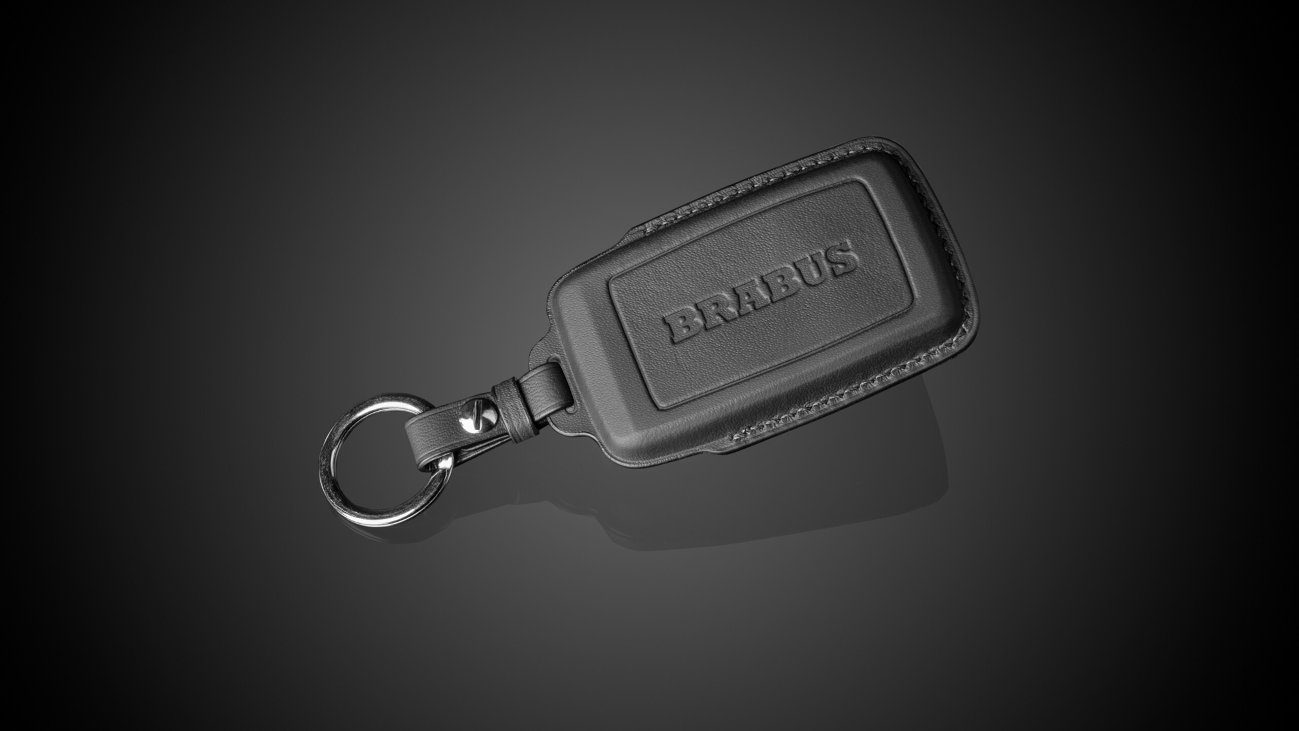 Leather key cover black BRABUS for Range Rover